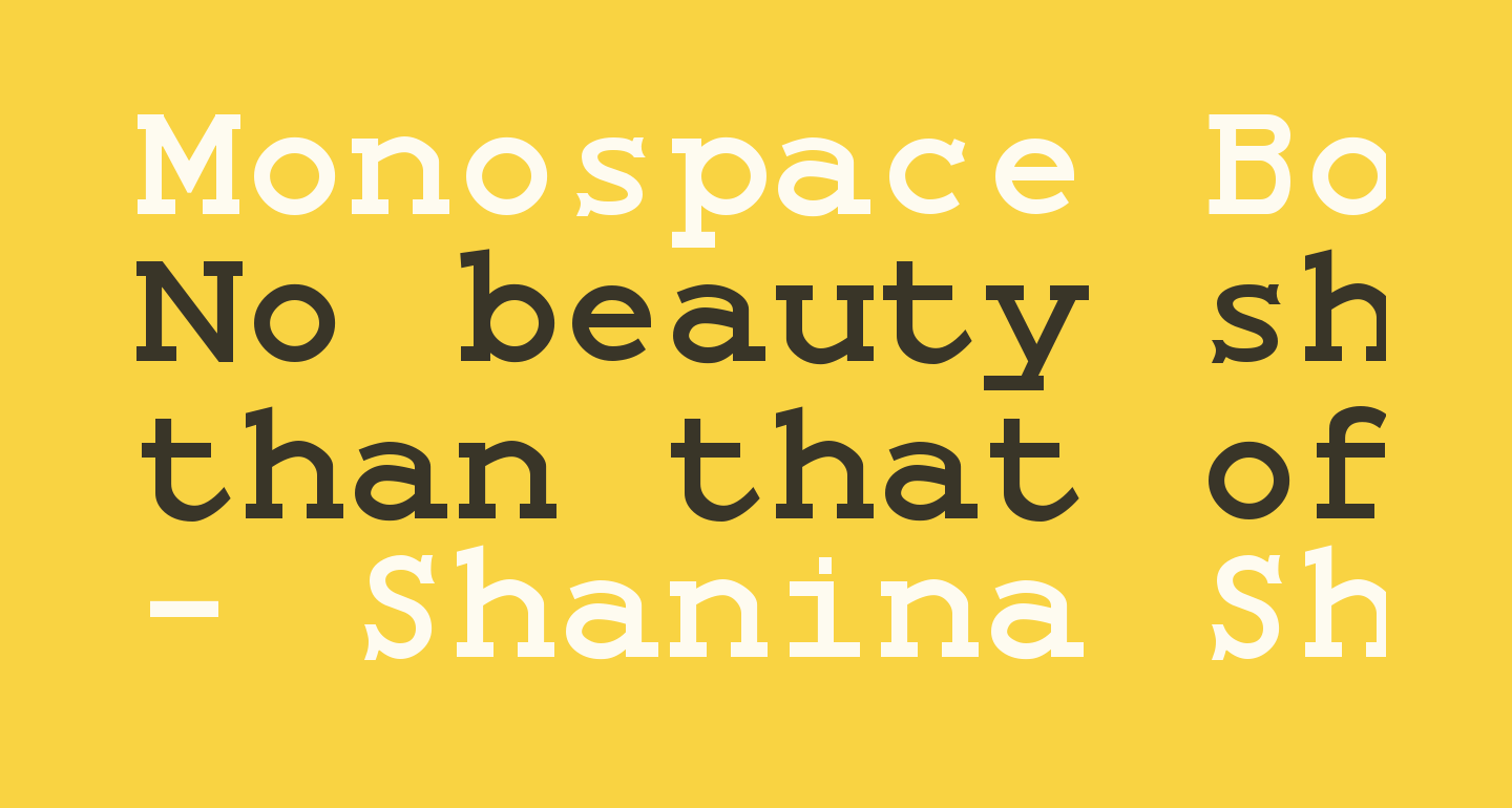 Monospace Bold free Font - What Font Is