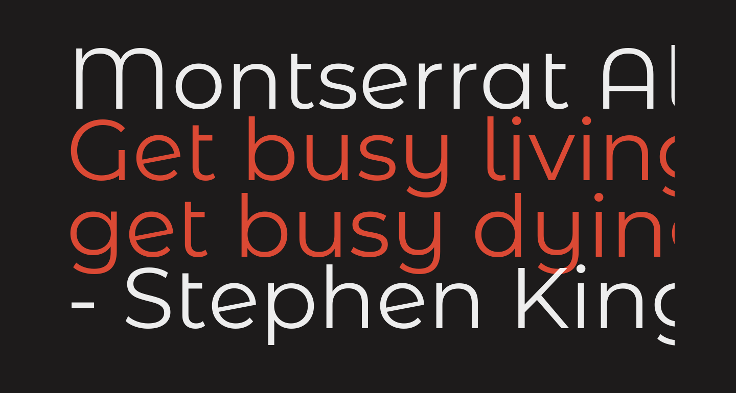 Montserrat Alternates Regular free Font - What Font Is