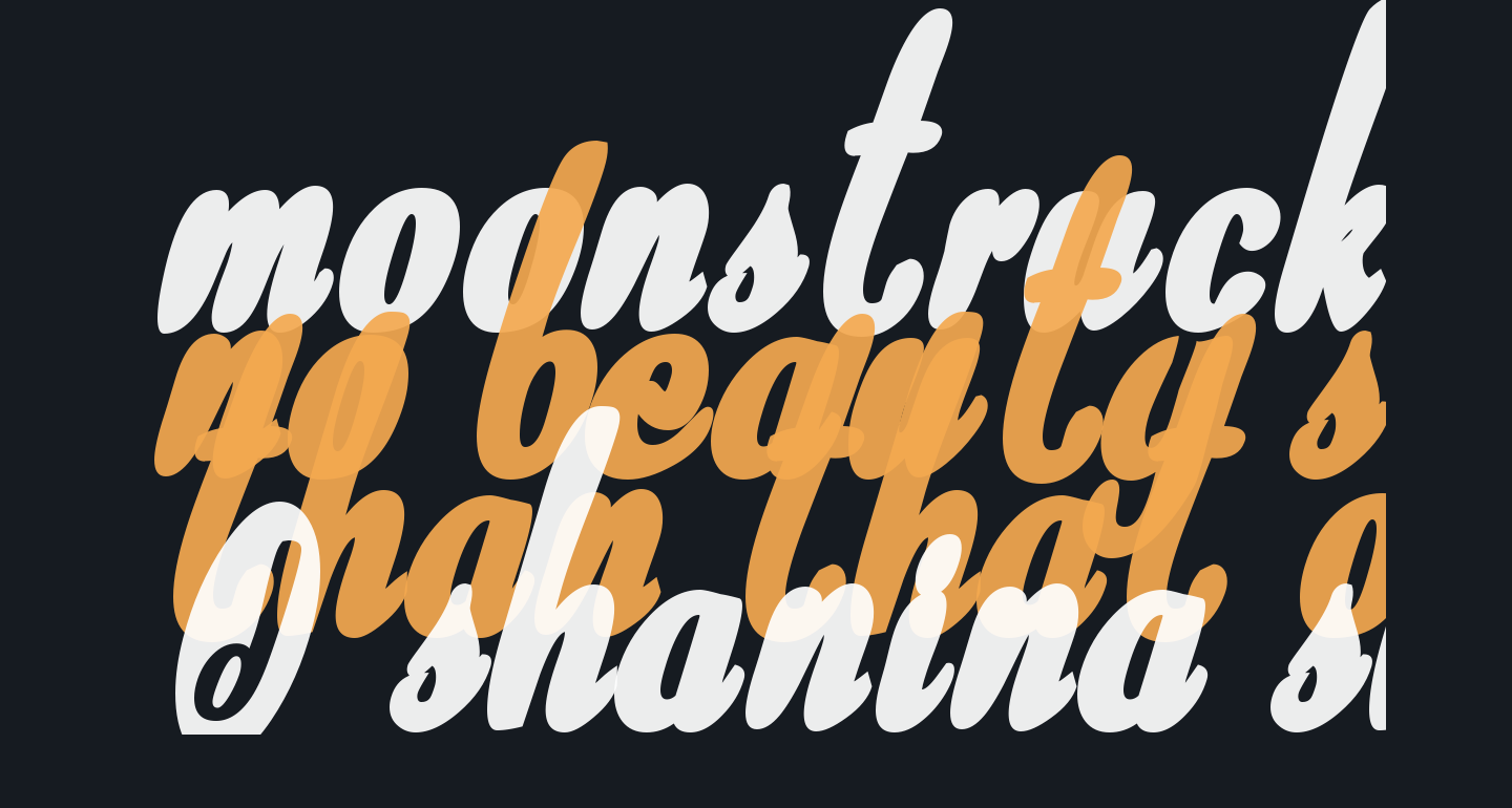 Moonstruck free Font - What Font Is