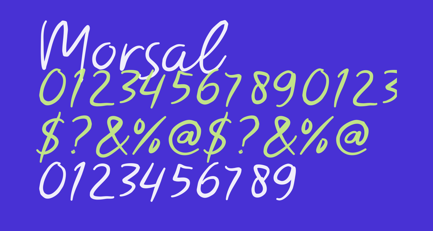 Morsal free Font - What Font Is