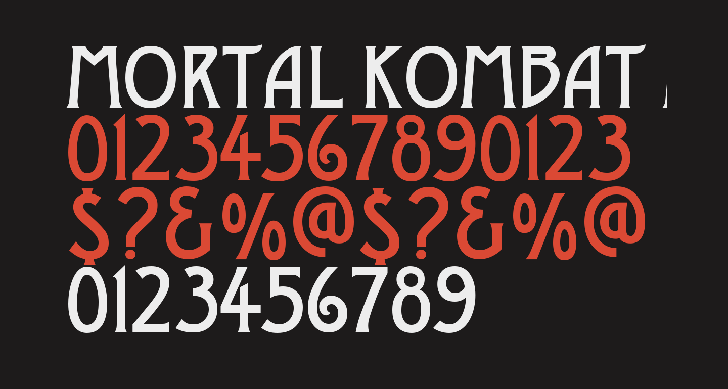 Mortal Kombat Mythologies free Font - What Font Is