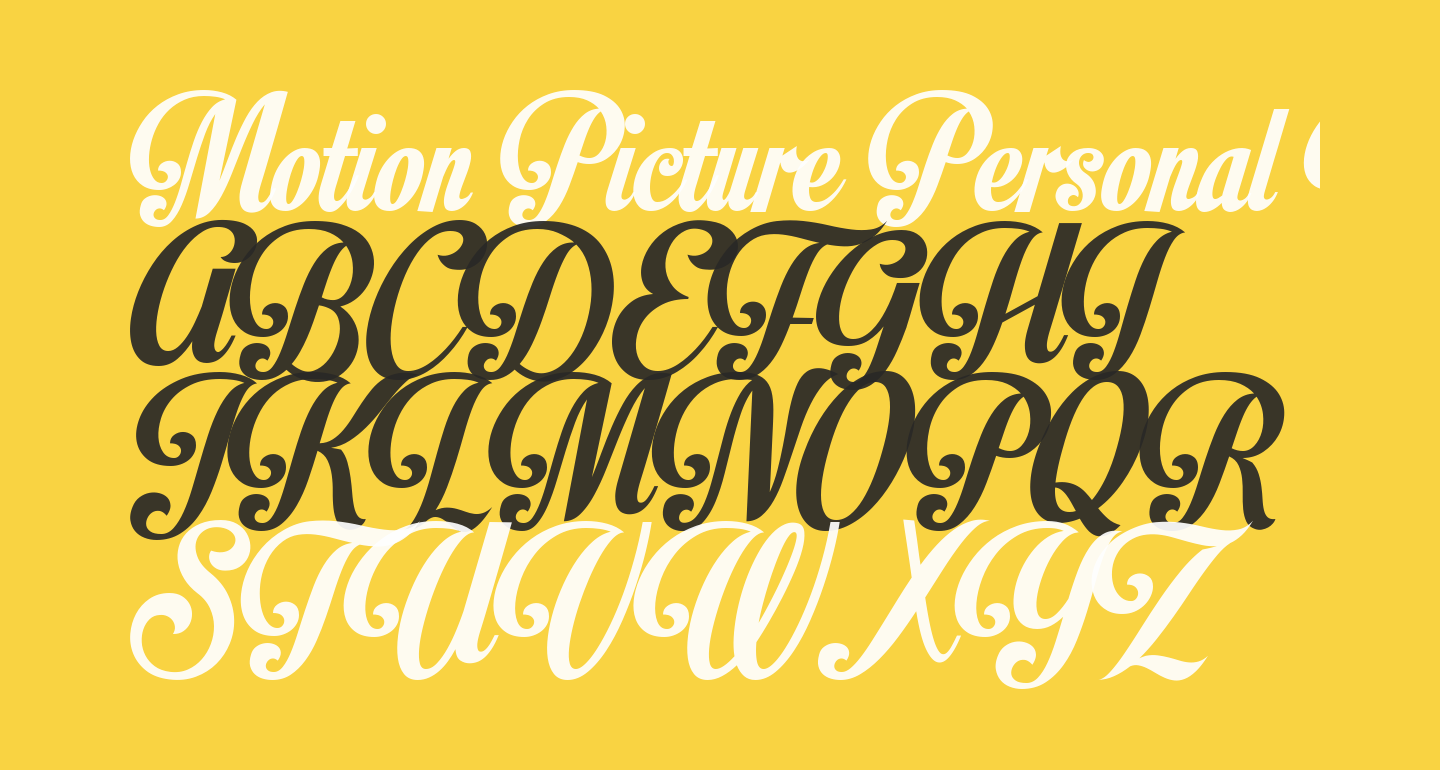 Motion Picture Personal Use free Font - What Font Is
