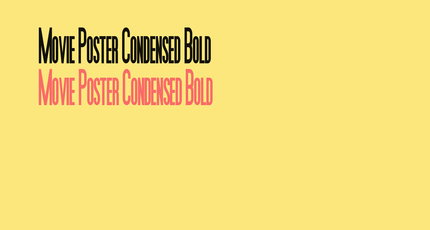 Movie Poster Condensed Bold free Font - What Font Is