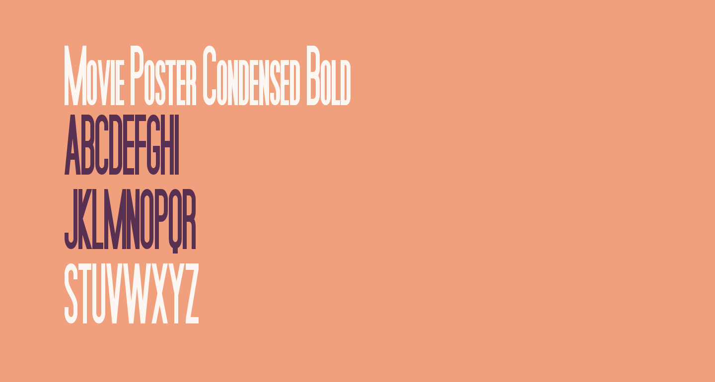 Movie Poster Condensed Bold free Font - What Font Is