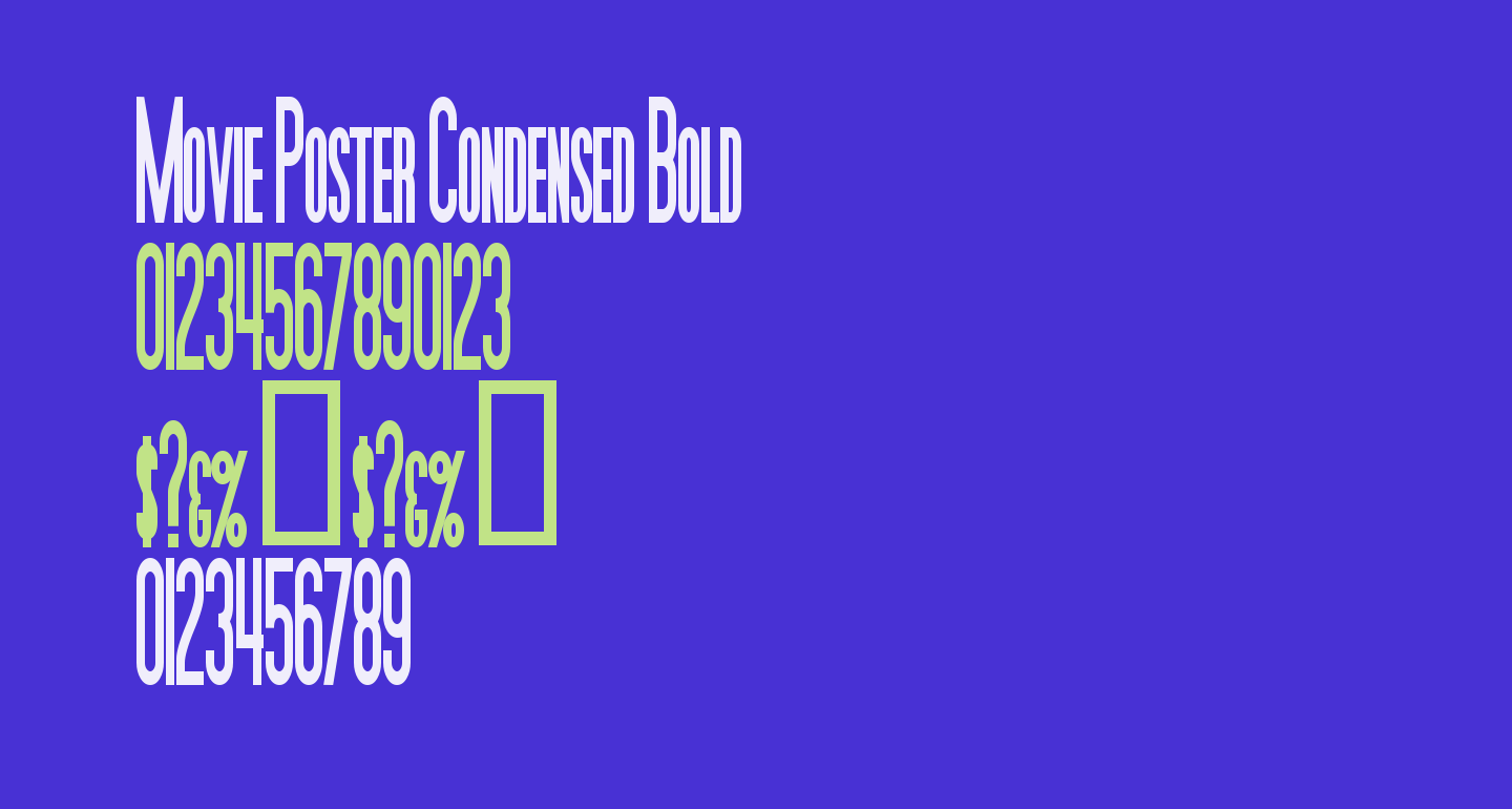 Movie Poster Condensed Bold free Font - What Font Is
