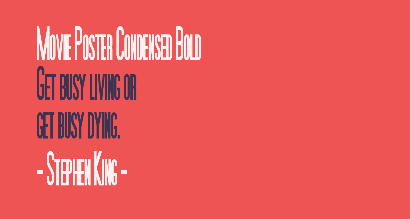 Movie Poster Condensed Bold free Font - What Font Is