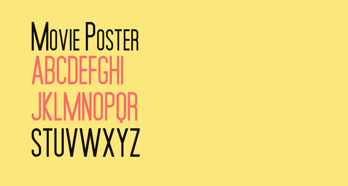 Movie Poster free Font - What Font Is