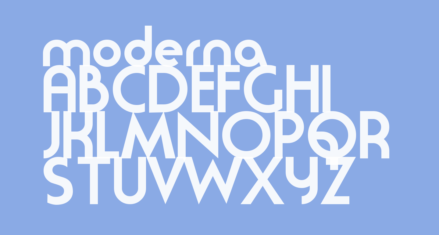 moderna free Font - What Font Is