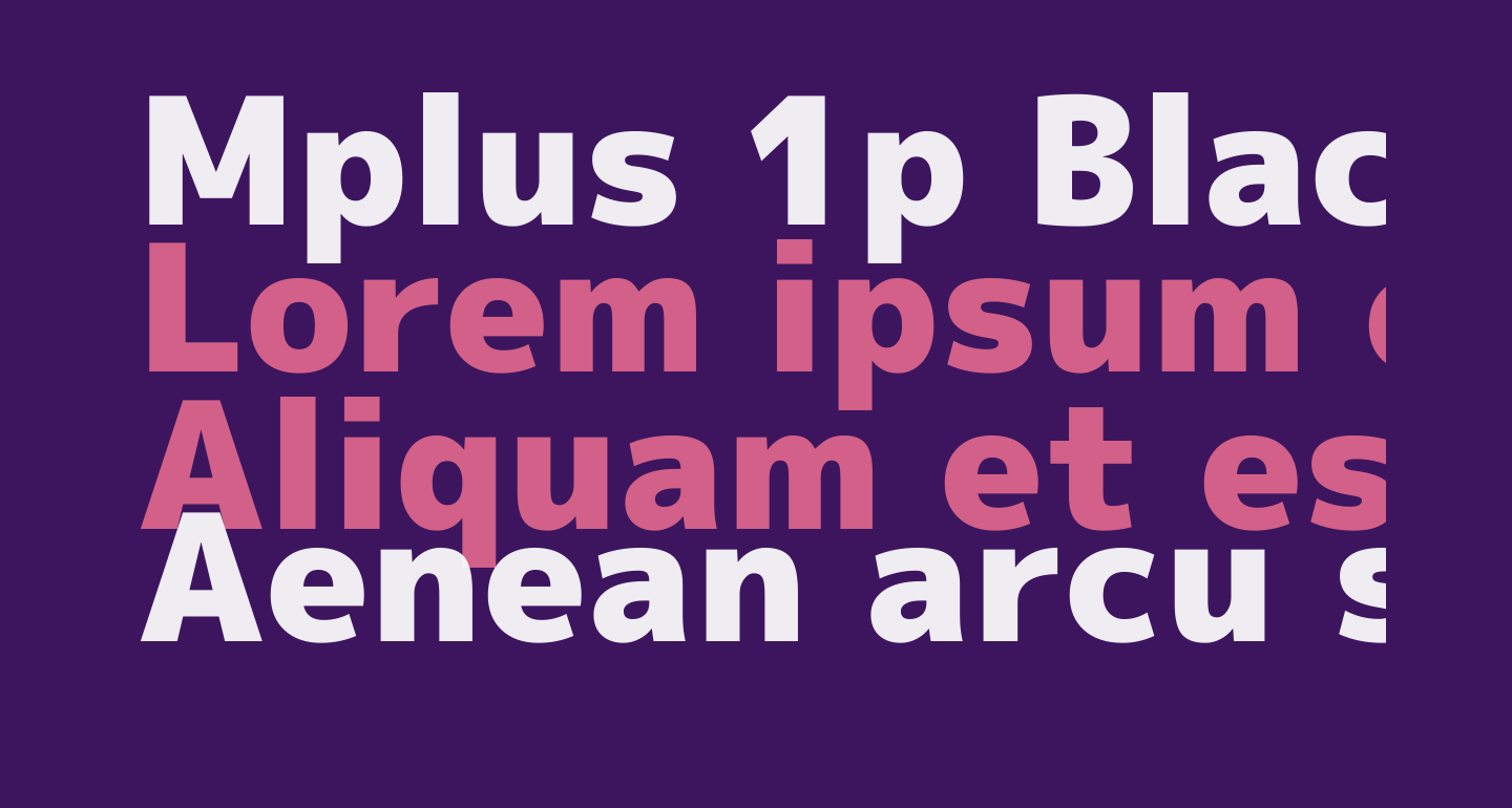 Mplus 1p Black free Font - What Font Is
