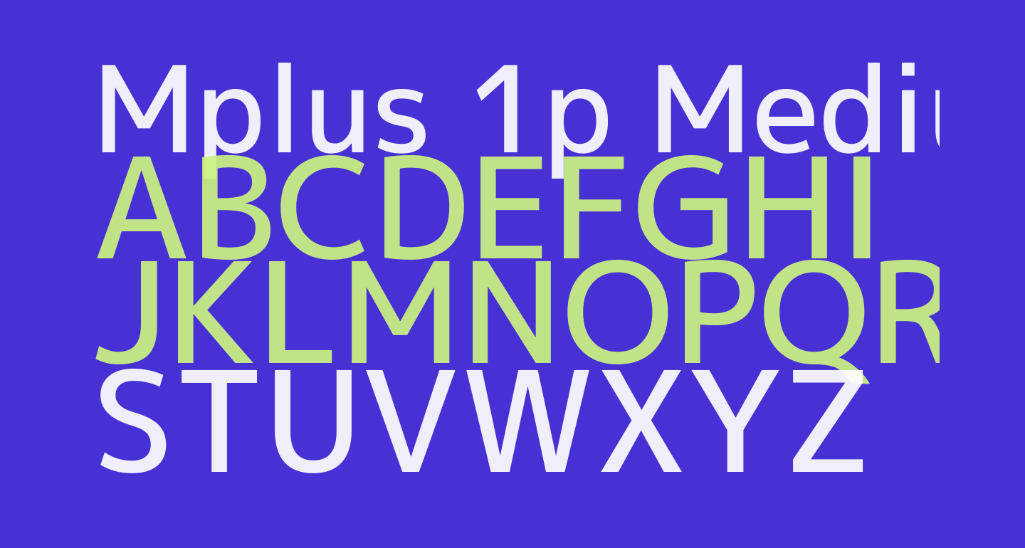 Mplus 1p Medium free Font - What Font Is