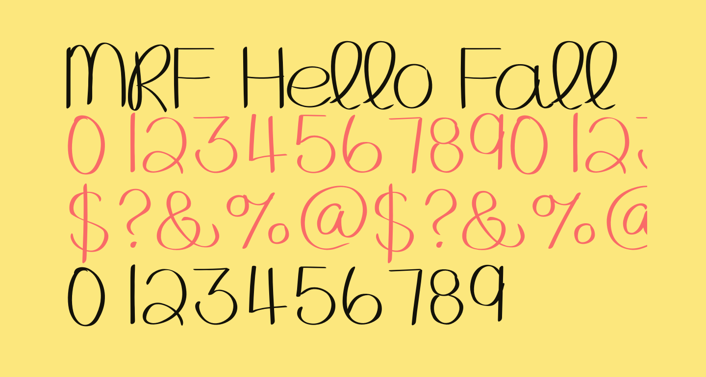 MRF Hello Fall free Font - What Font Is