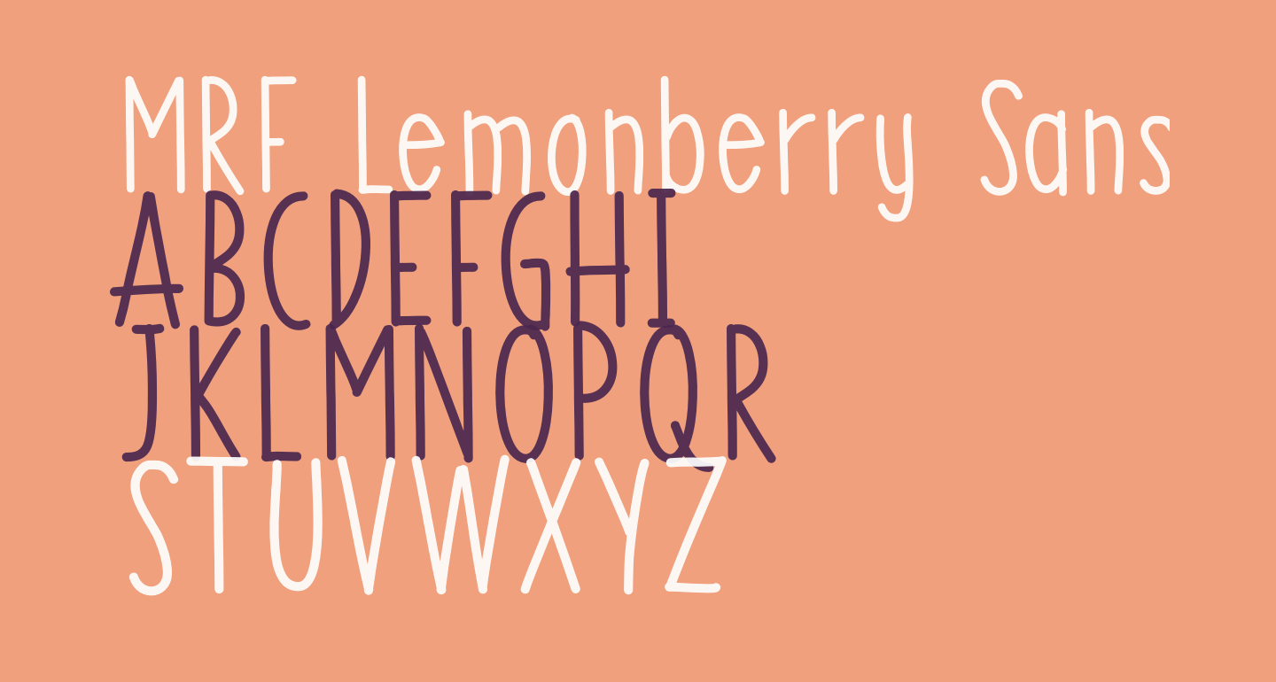 MRF Lemonberry Sans free Font - What Font Is