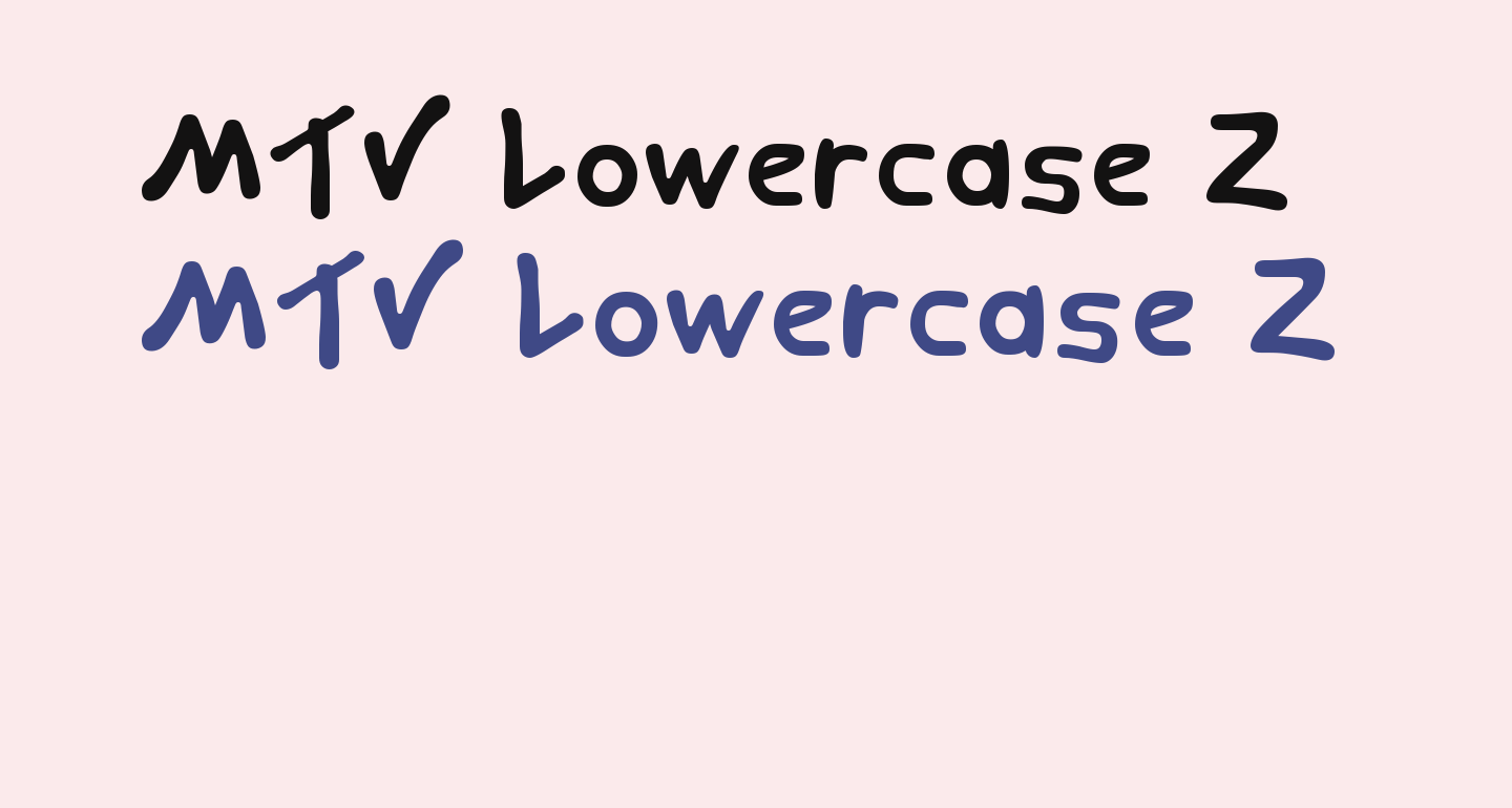 MTV Lowercase 2 free Font - What Font Is