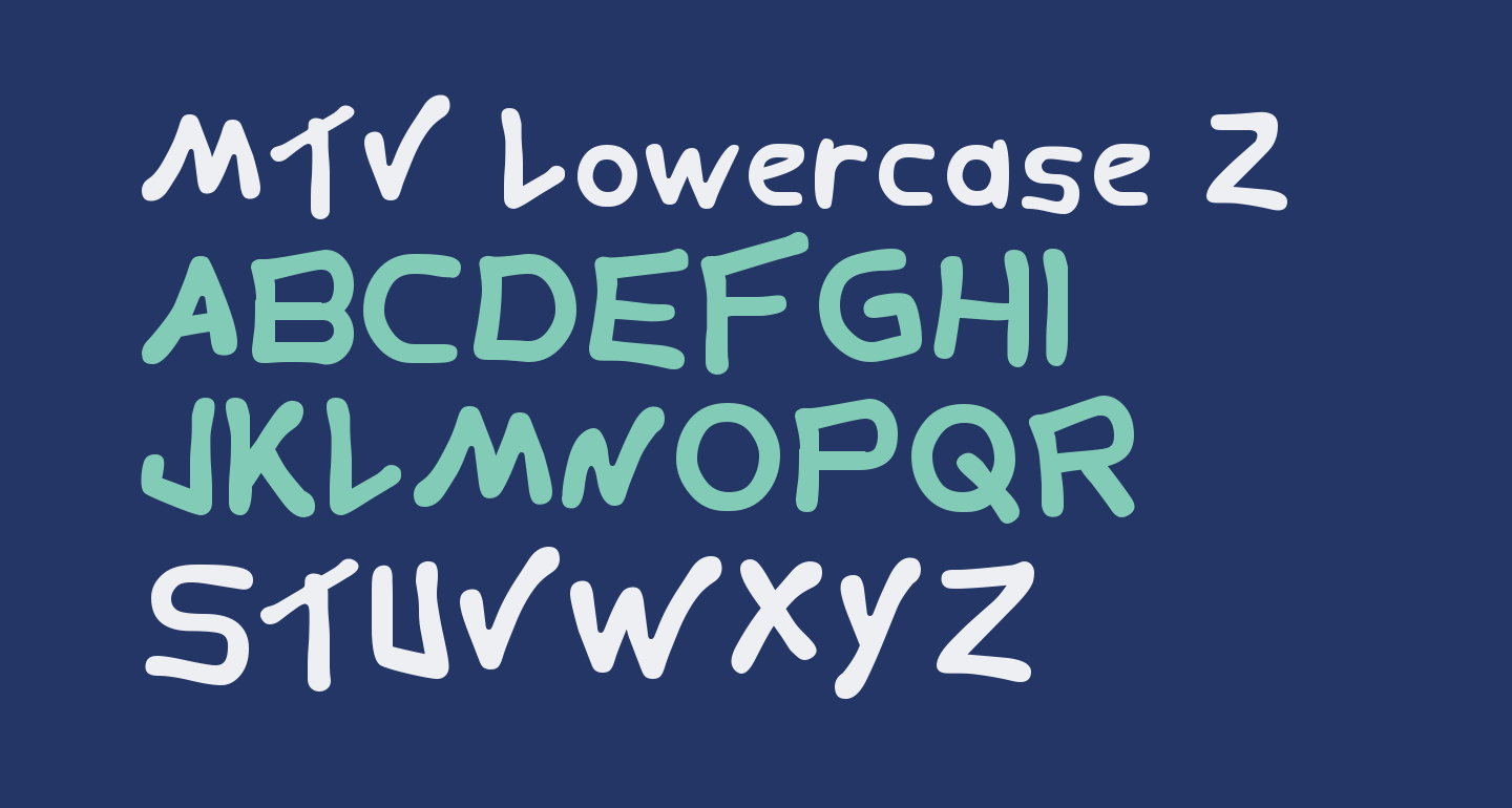 MTV Lowercase 2 free Font - What Font Is