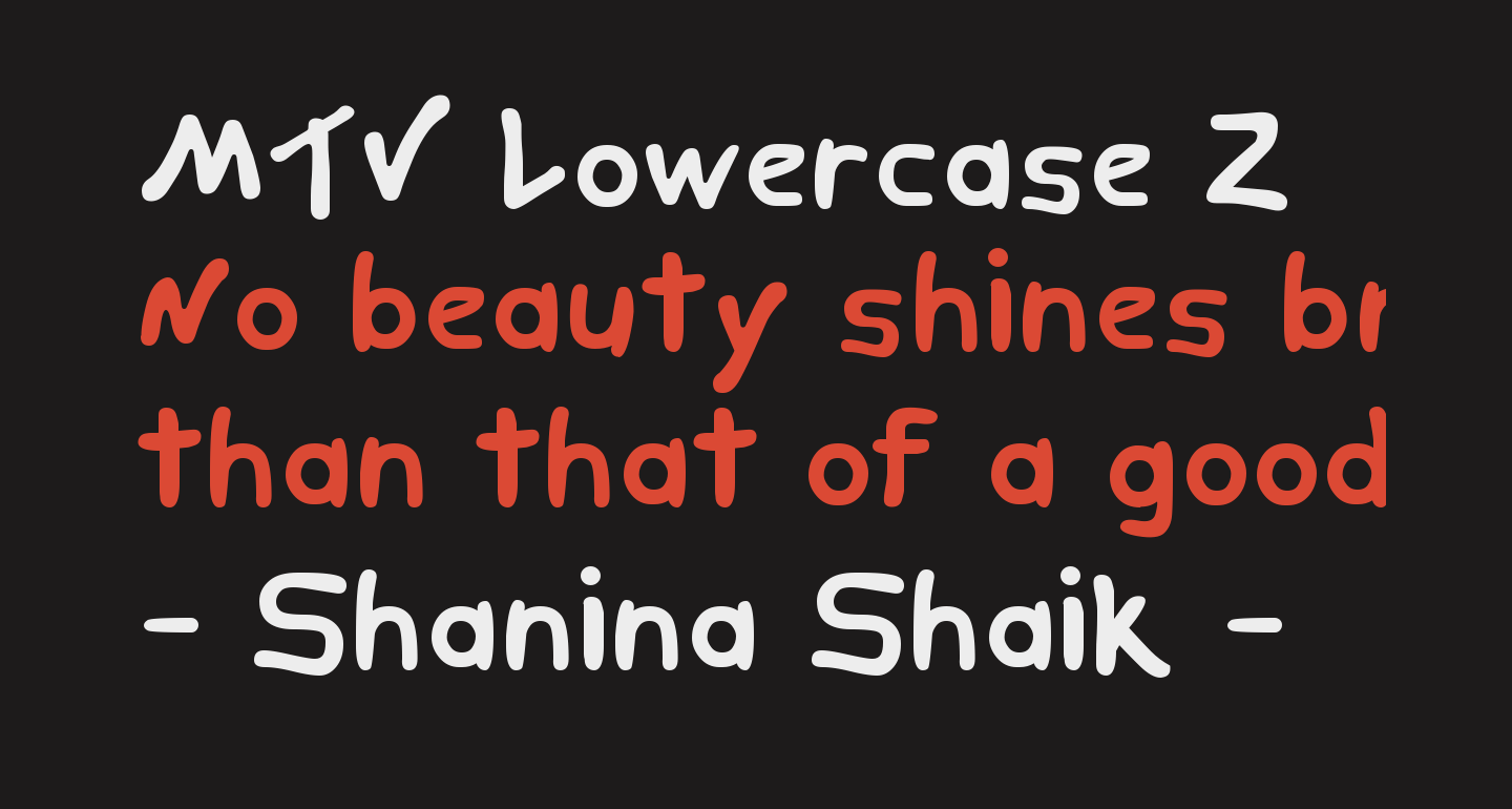 MTV Lowercase 2 free Font - What Font Is