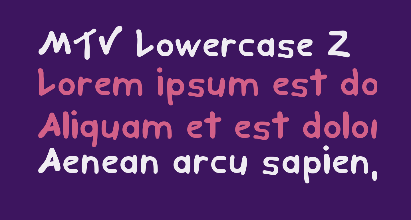 MTV Lowercase 2 free Font - What Font Is