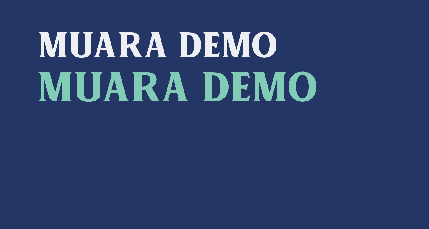 MUARA DEMO free Font - What Font Is