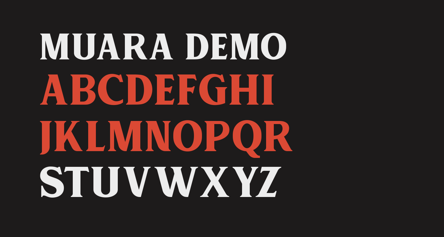 MUARA DEMO free Font - What Font Is