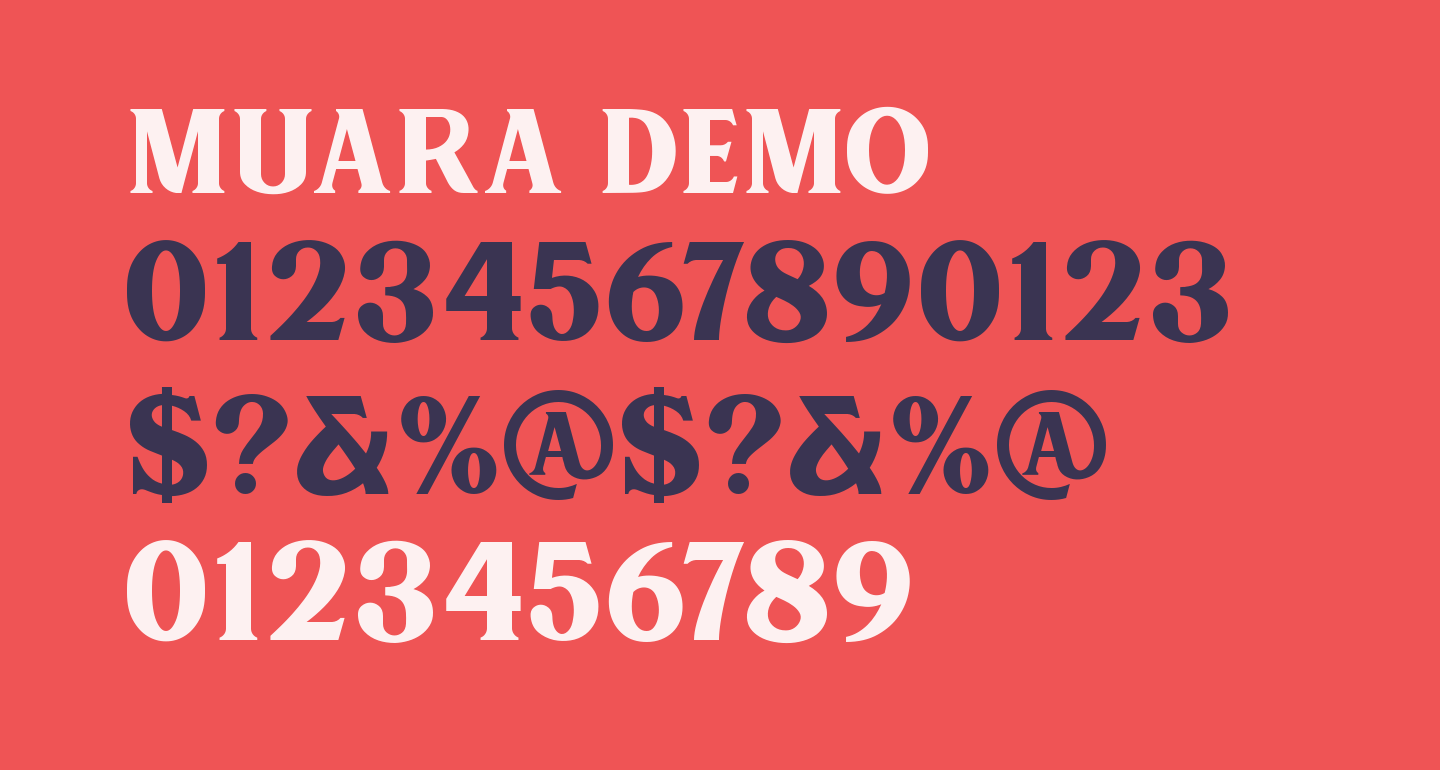 MUARA DEMO free Font - What Font Is