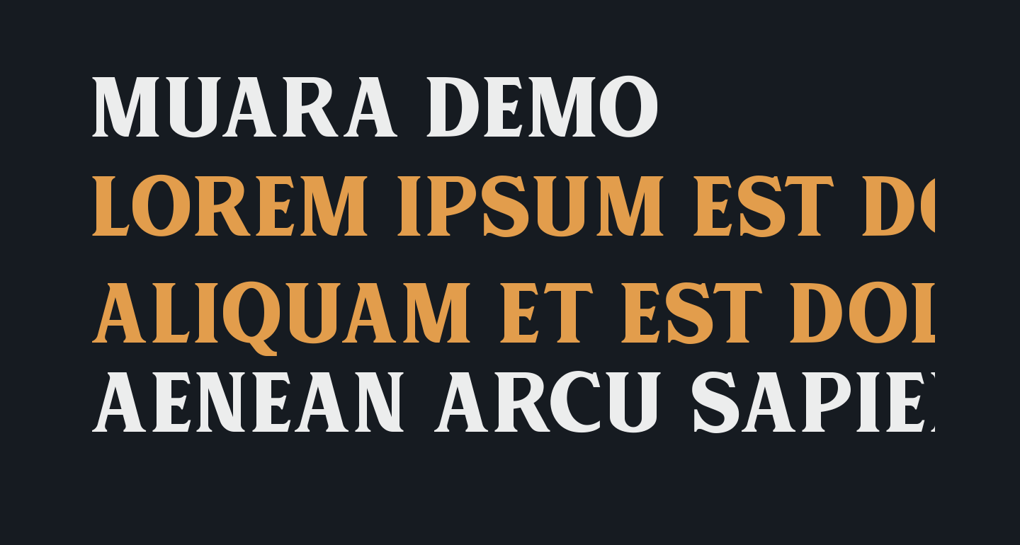 MUARA DEMO free Font - What Font Is