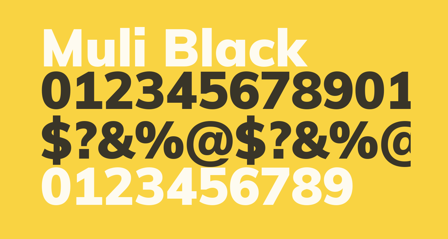 Muli Black free Font - What Font Is