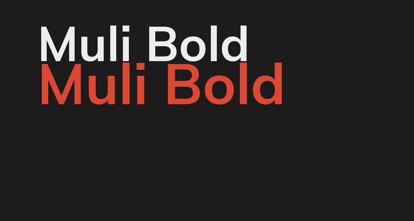 Muli Bold free Font - What Font Is