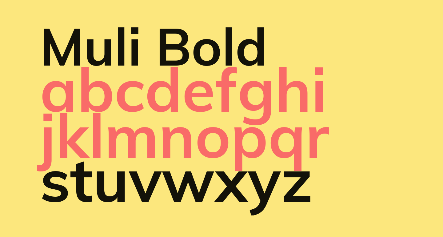 Muli Bold free Font - What Font Is