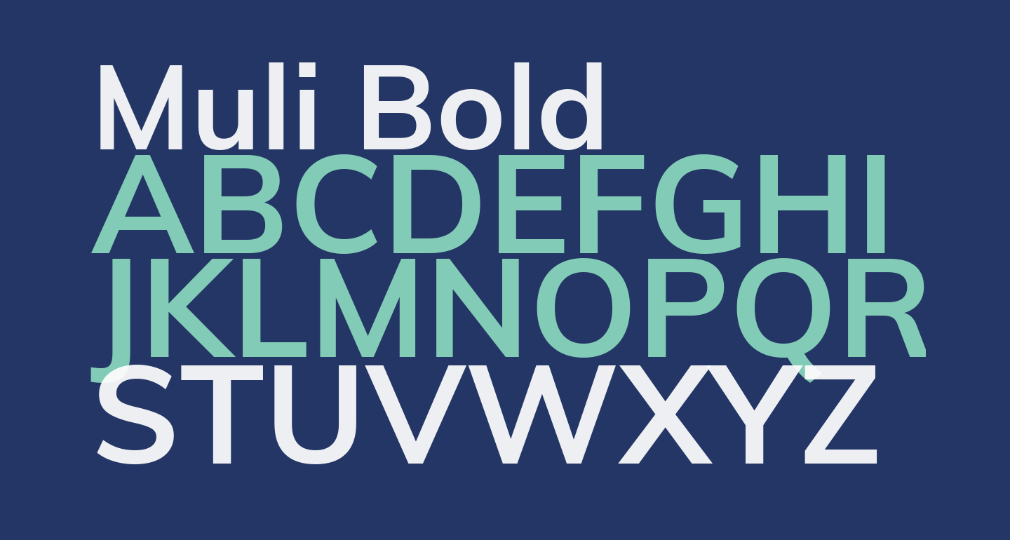 Muli Bold free Font - What Font Is