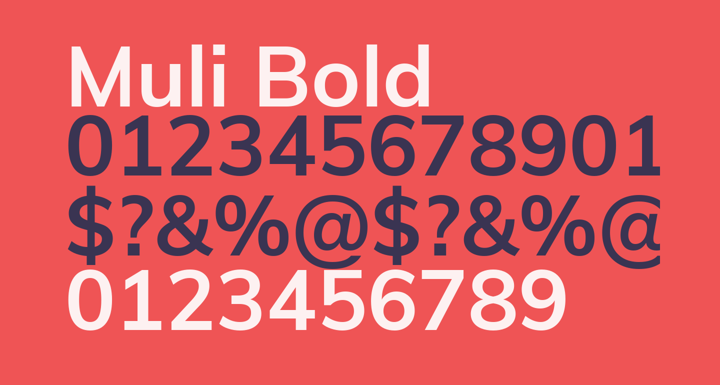 Muli Bold free Font - What Font Is