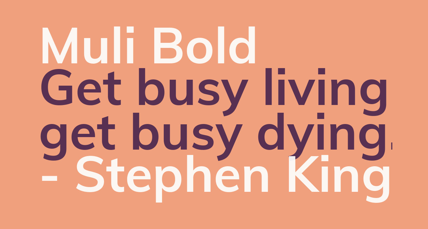 Muli Bold free Font - What Font Is