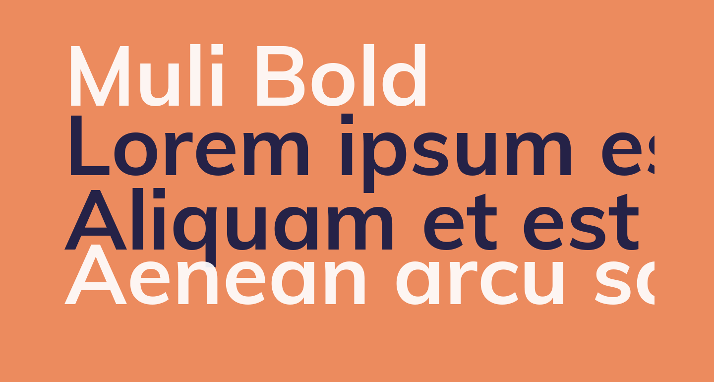 Muli Bold free Font - What Font Is