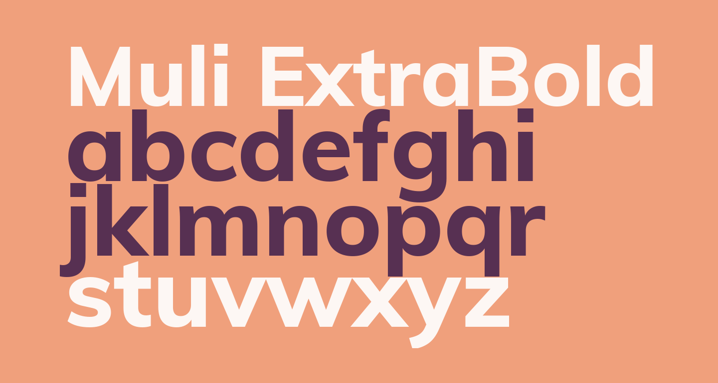 Muli ExtraBold free Font - What Font Is