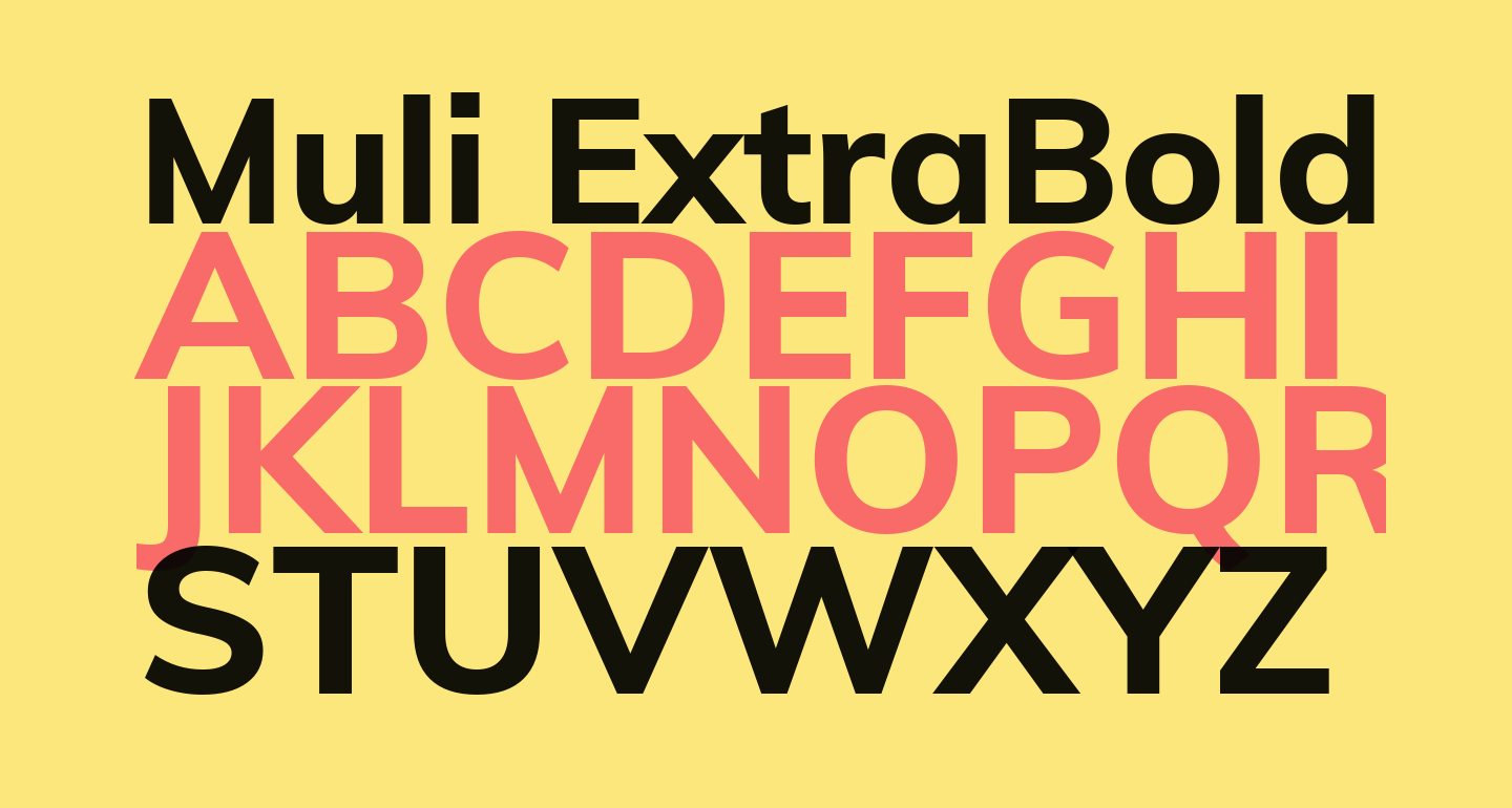Muli ExtraBold free Font - What Font Is