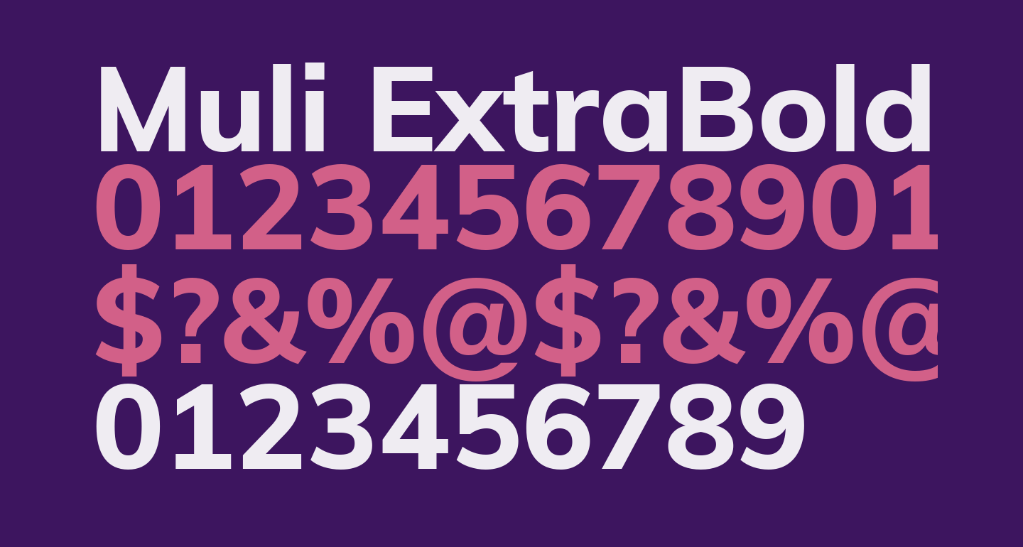 Muli ExtraBold free Font - What Font Is