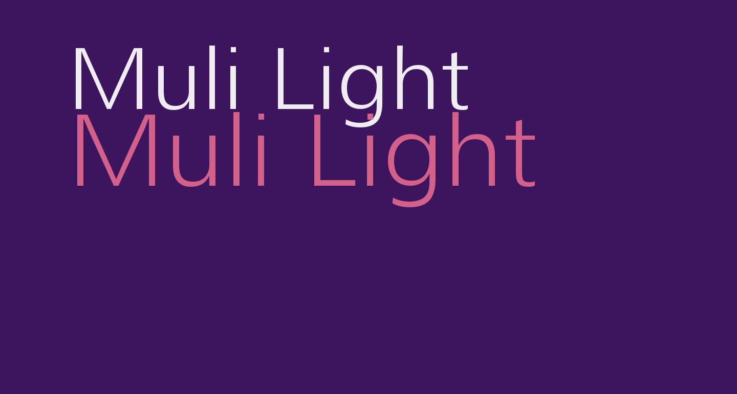 Muli Light free Font - What Font Is