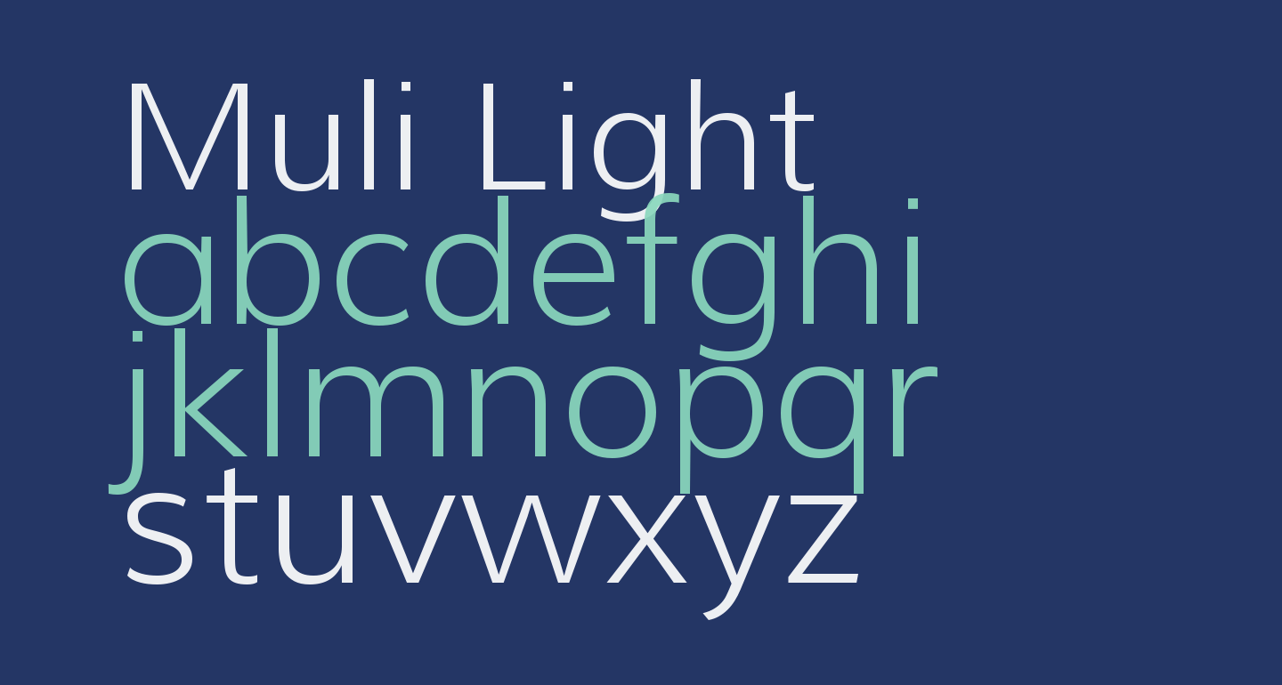Muli Light free Font - What Font Is