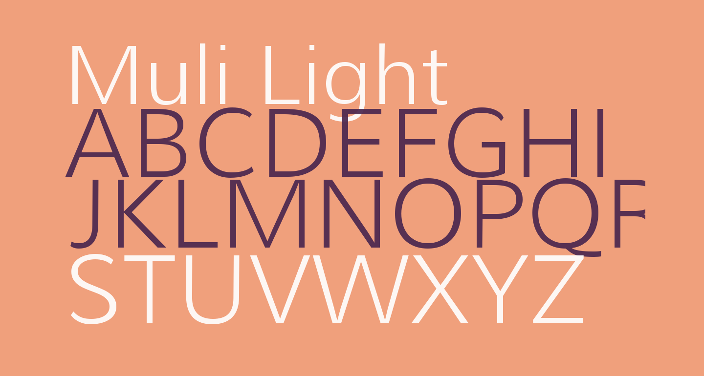 Muli Light free Font - What Font Is