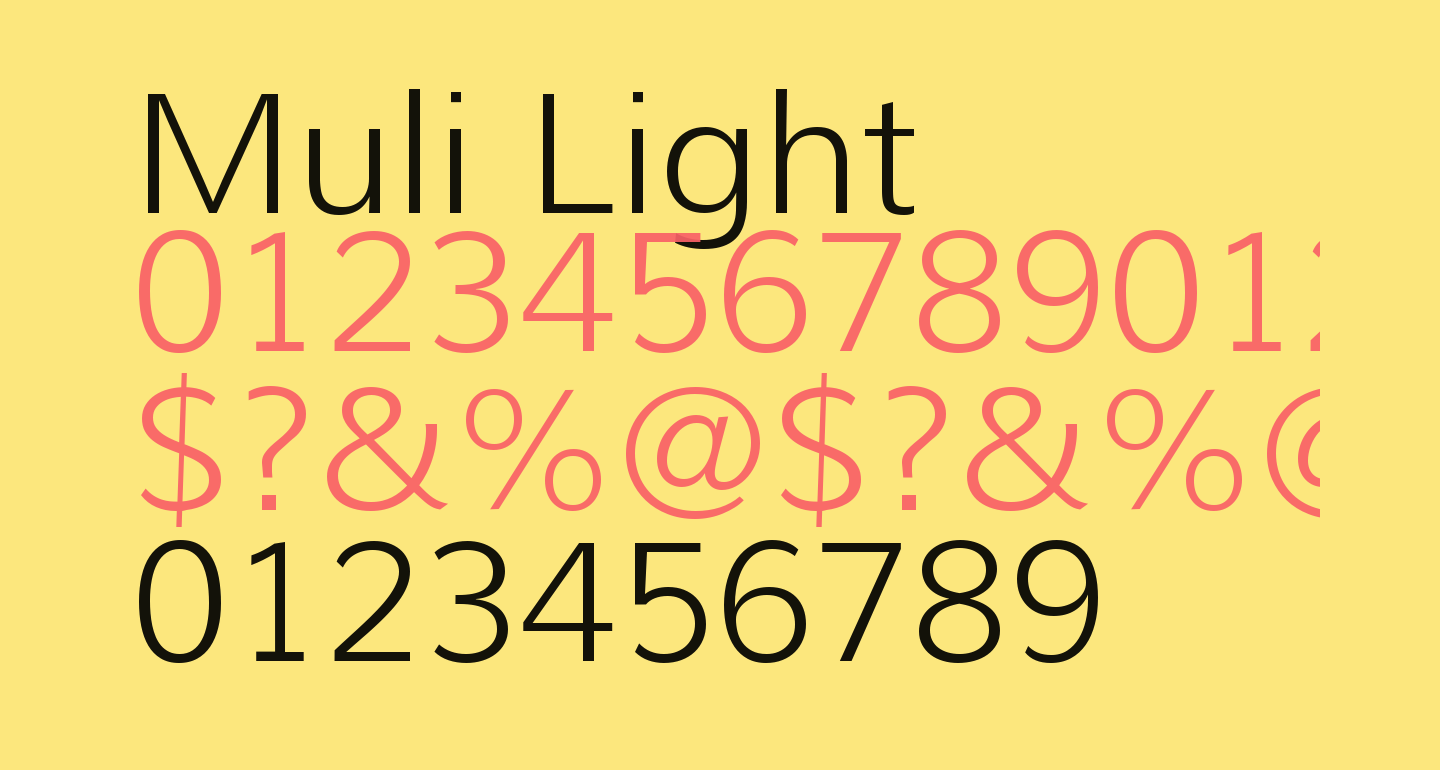 Muli Light free Font - What Font Is
