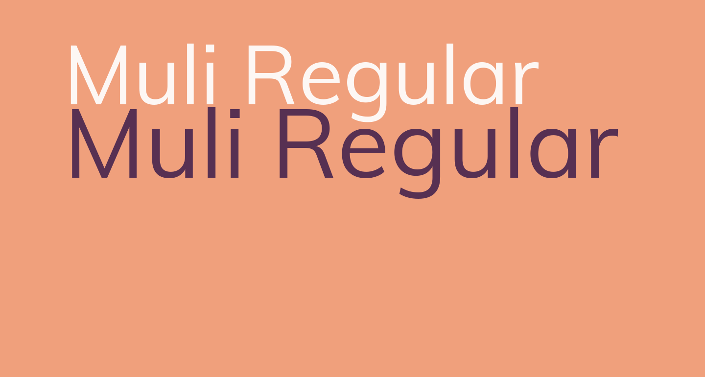 Muli Regular free Font - What Font Is