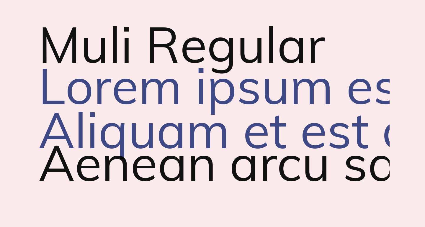 Muli Regular free Font - What Font Is