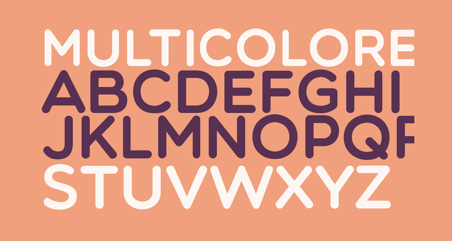 Multicolore free Font - What Font Is