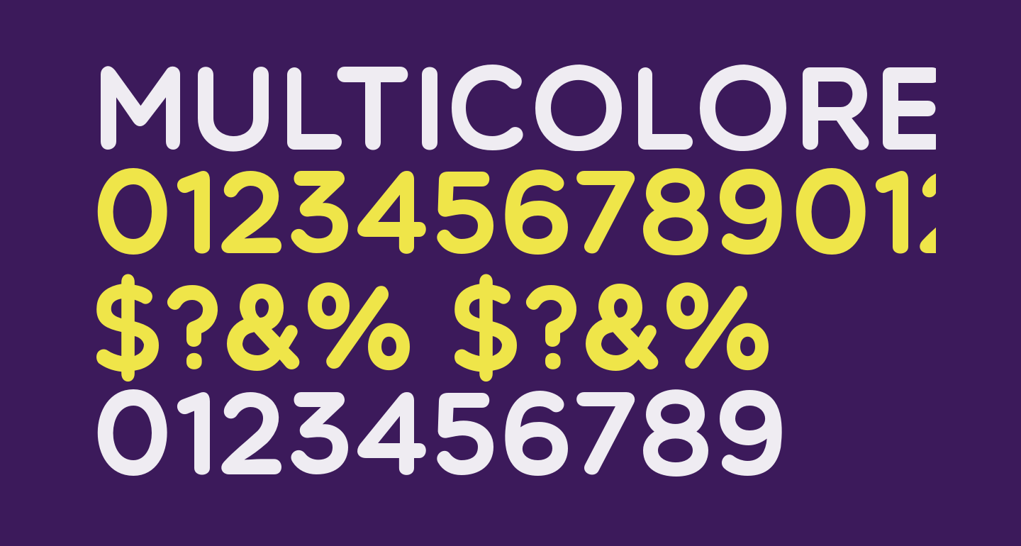 Multicolore free Font - What Font Is