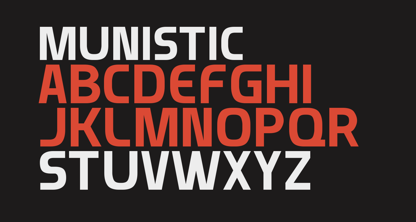Munistic free Font - What Font Is