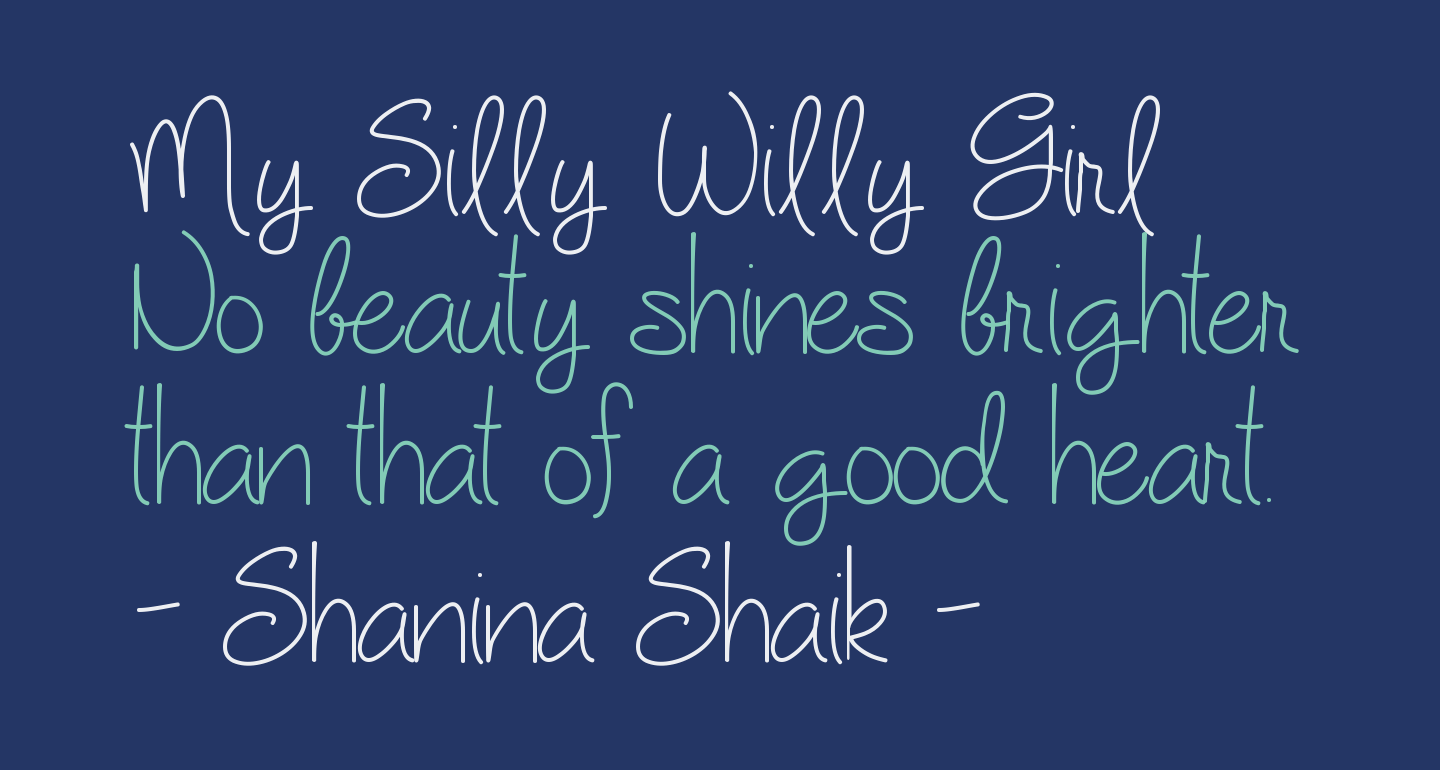My Silly Willy Girl Free Font What Font Is