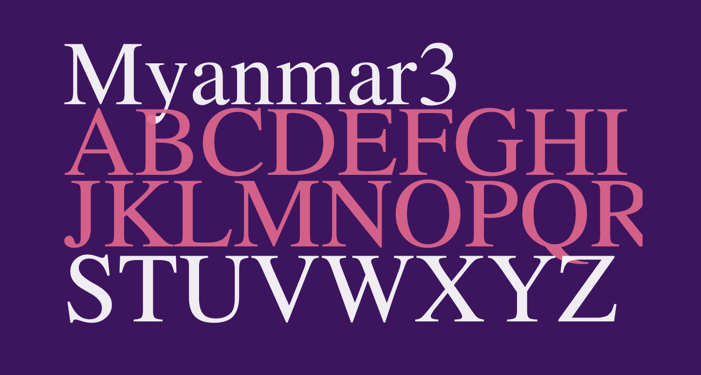 Myanmar3 free Font - What Font Is