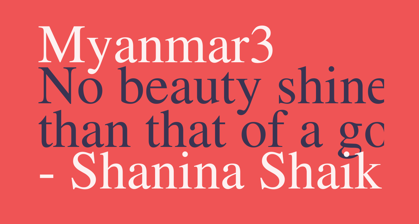 Myanmar3 free Font - What Font Is