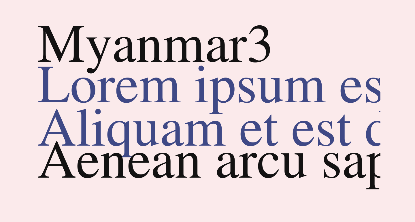 Myanmar3 free Font - What Font Is