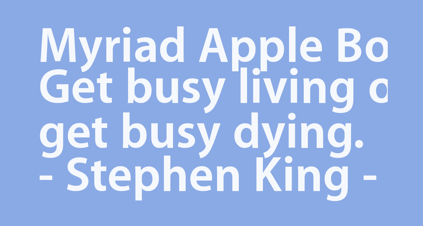 Myriad Apple Bold free Font - What Font Is