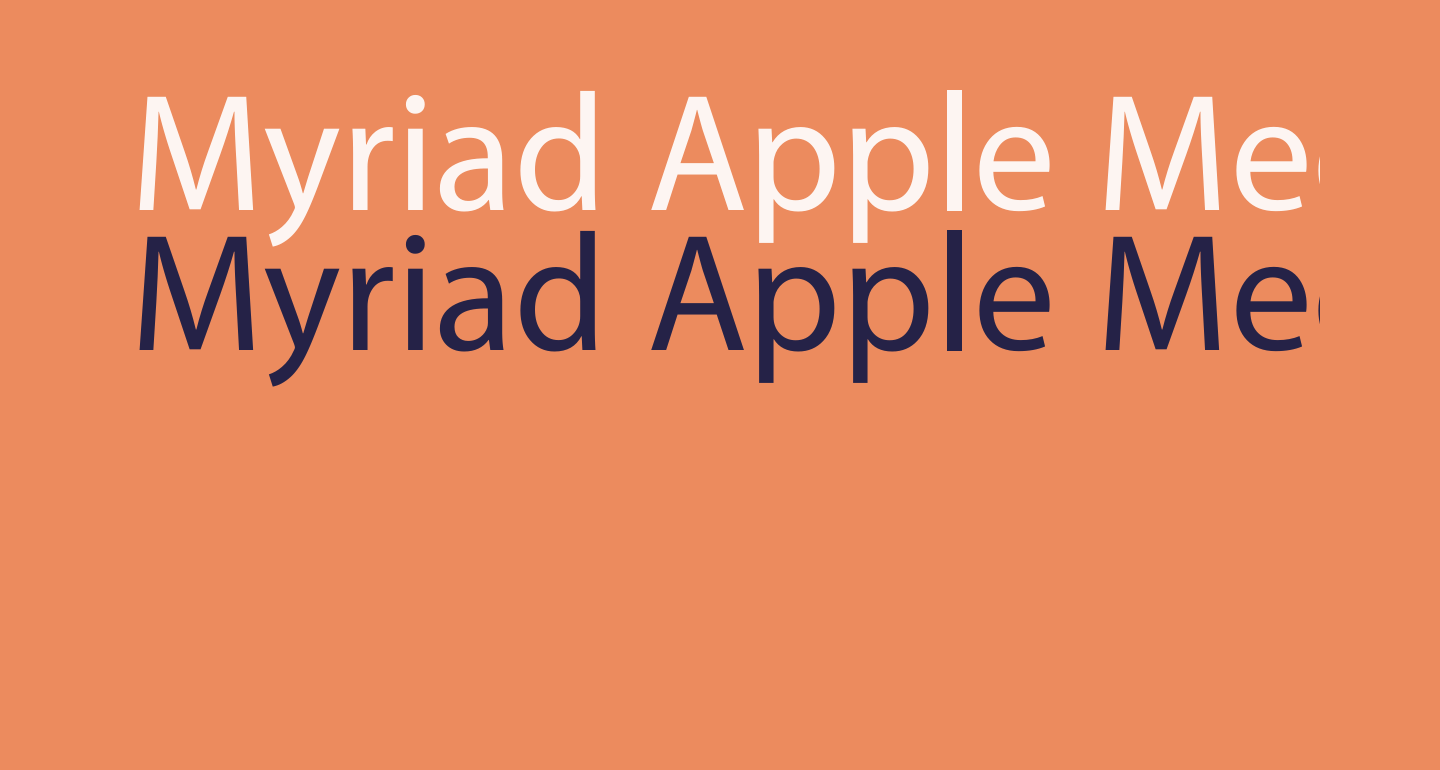 Myriad Apple Medium free Font - What Font Is