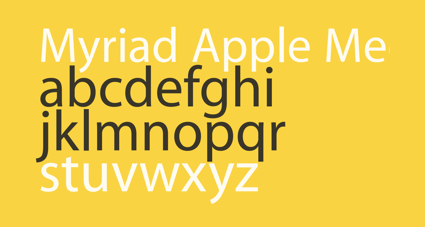 Myriad Apple Medium free Font - What Font Is